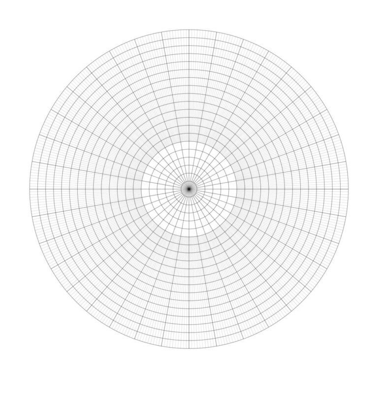 Free Circular Graph Paper Printable PDF Template – Get Graph Paper