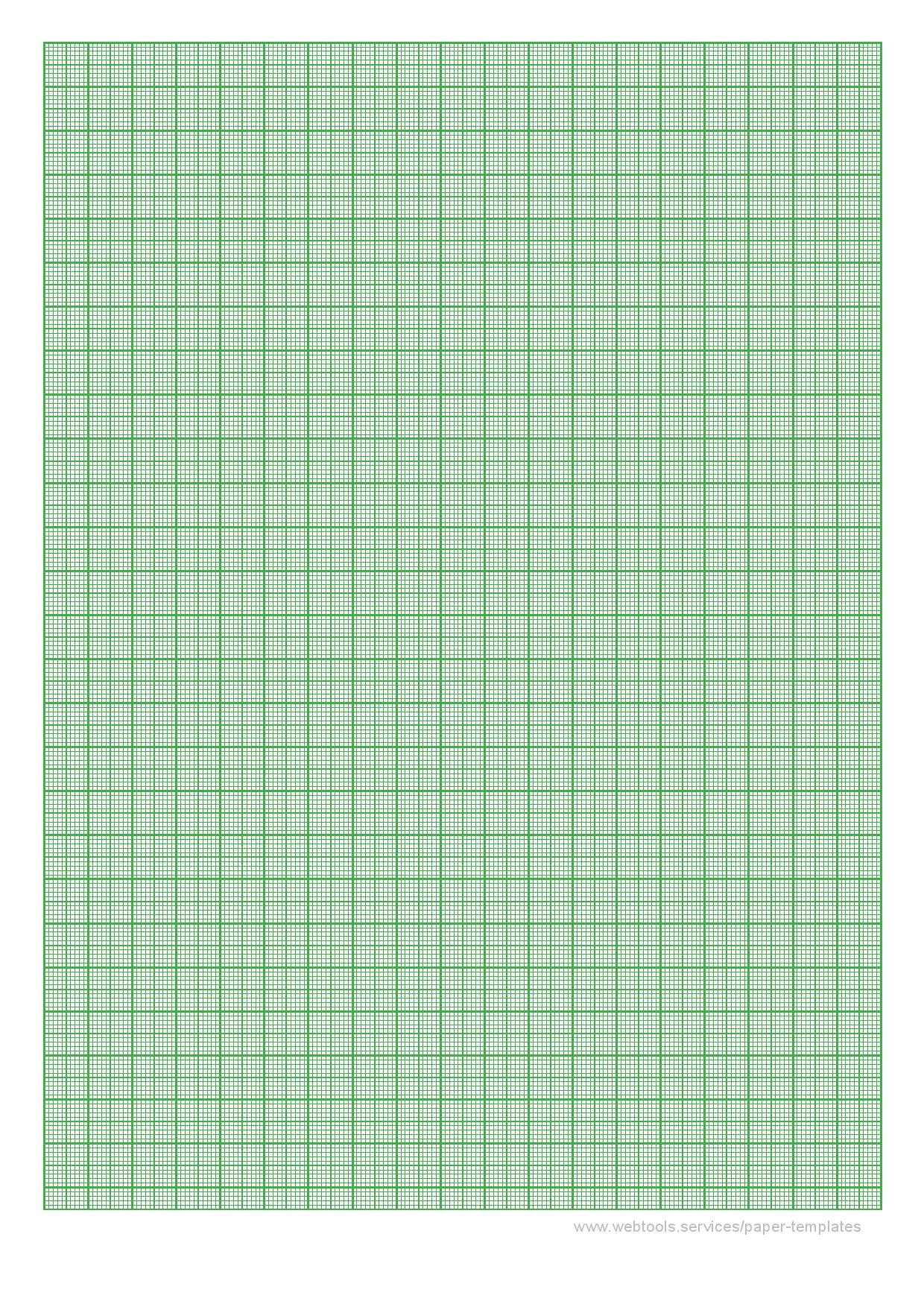 Green Graph Paper Printable PDF 1mm 2mm A4 Grid Size Get Graph Paper